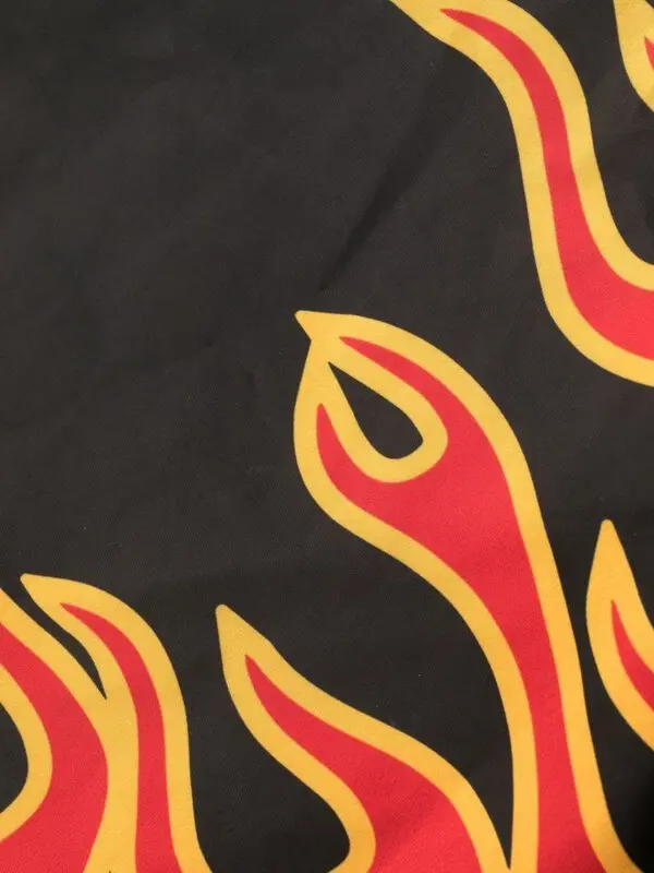 Palm Angels Flame-print Swim Shorts - Black