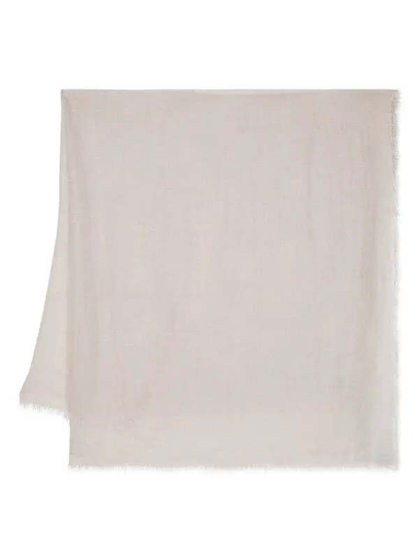 Faliero Sarti Fine-knit Frayed Scarf - Neutrals