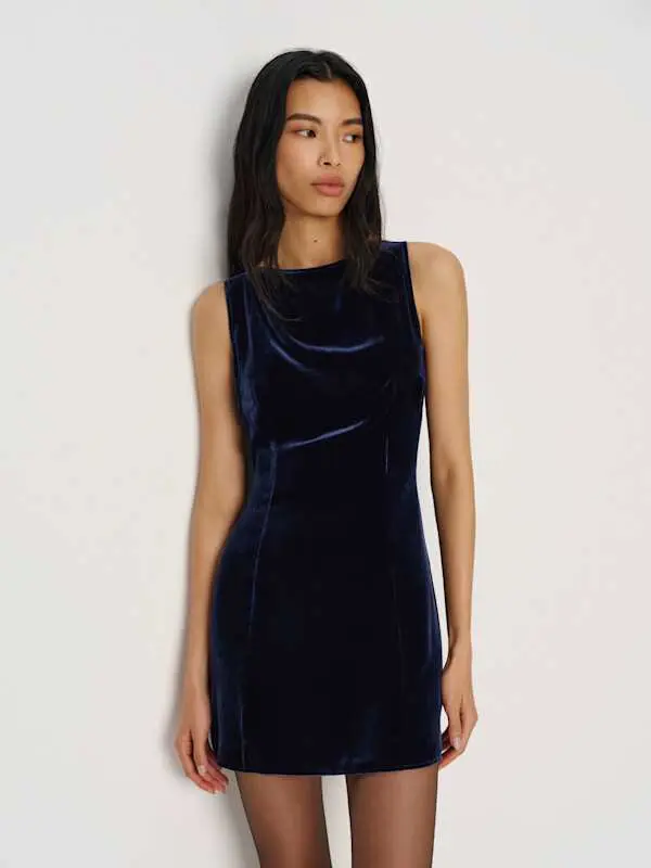 REFORMATION Brisbane Velvet Dress
