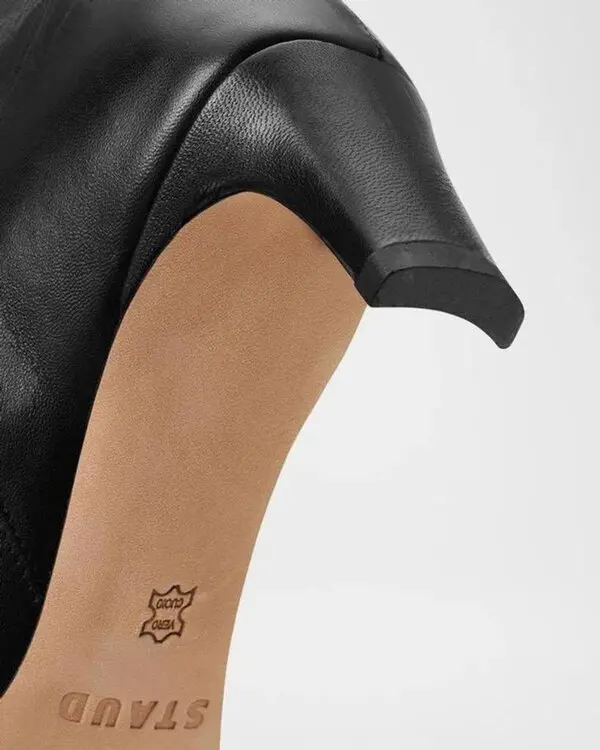 Staud Wally Leather Square-toe Ankle Booties