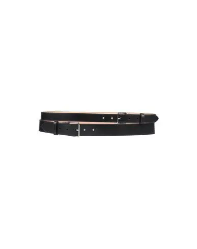 Alexander McQueen Soft Leather Belt - Black