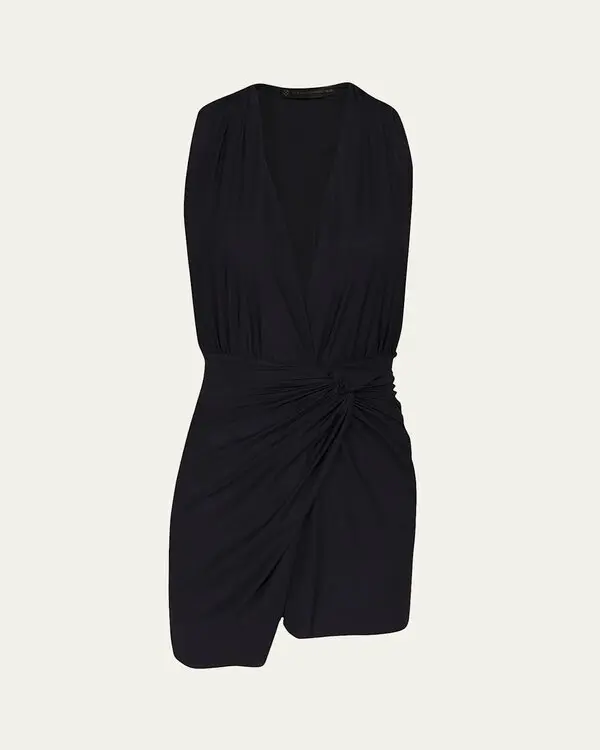 VIX PAULA HERMANNY Karina Coverup Mini Dress - Black