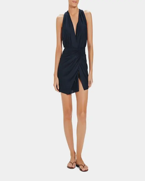 VIX PAULA HERMANNY Karina Coverup Mini Dress - Black