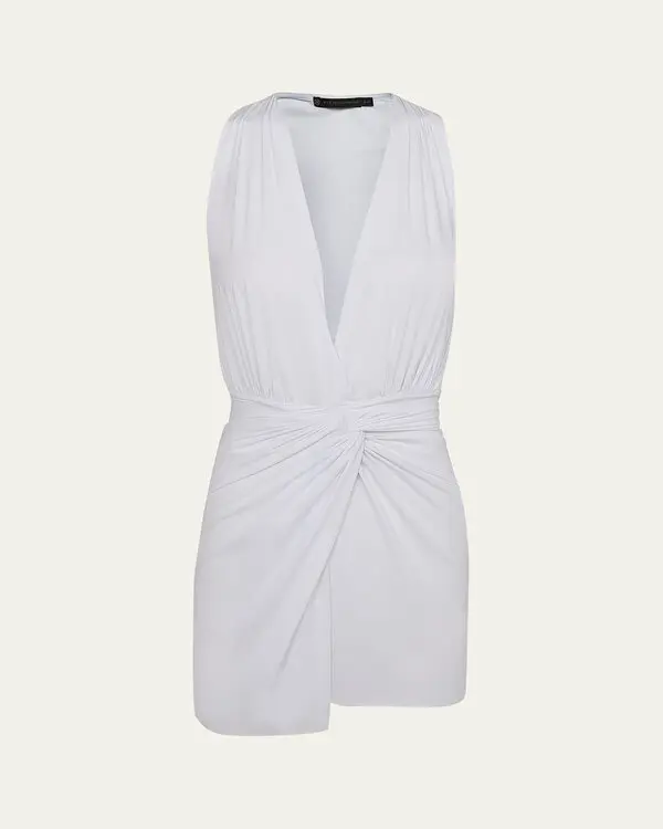 VIX PAULA HERMANNY Karina Coverup Mini Dress - White