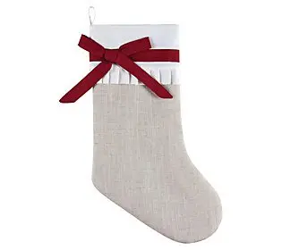 C&F HOME Linen Holiday Stocking - One-color