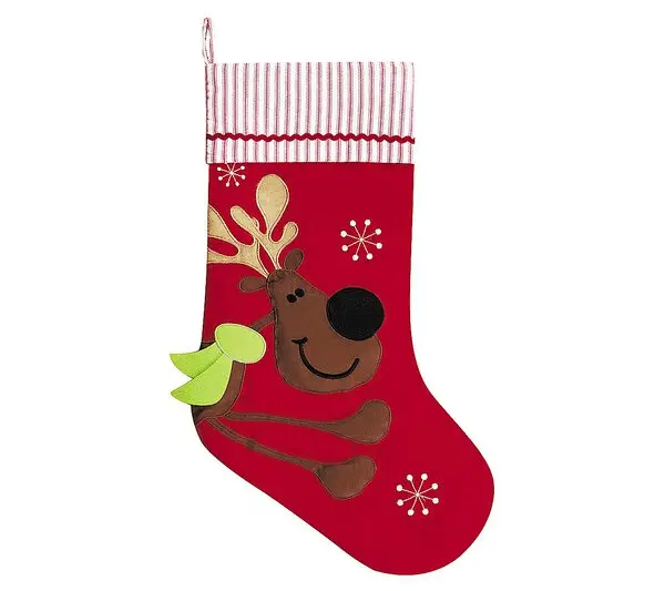 C&F HOME Reindeer Stocking - One-color