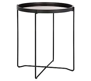 SAFAVIEH Small Round Tray Top Accent Table