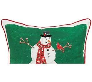 C&F HOME 18' X 18' Snowman Alphabet Printed/emb Ellished Pillow