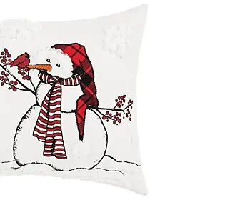 C&F HOME 20' X 13' Snowman Embroidered Throw Pi Llow