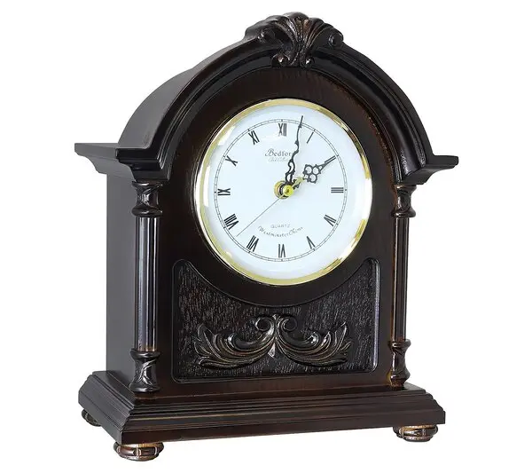 BEDFORD CLOCK COLLECTION Wood Mantel Clock With Chimes - One-color
