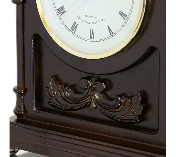 BEDFORD CLOCK COLLECTION Wood Mantel Clock With Chimes