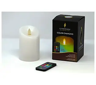 LUMINARA 4' Color Changing Flameless Candle Wit H Remote - One-color