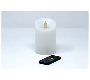 LUMINARA 4' Color Changing Flameless Candle Wit H Remote