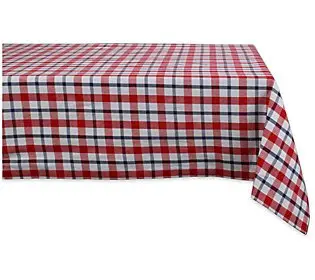 DESIGN IMPORTS American Plaid Tablecloth 60' X 4 - One-color