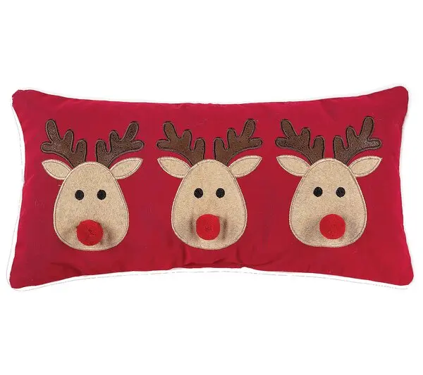 C&F HOME 10' X 20' Reindeer Games Christmas Thr Ow Pillow - One-color