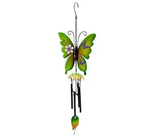 NORTHLIGHT 15.75' Metal Butterfly Outdoor Garde Windchime - One-color