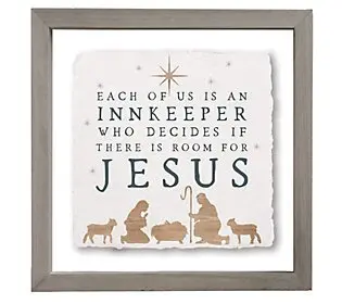 SINCERE SURROUNDINGS 10' Room For Jesus Floatin G Frame Art - One-color