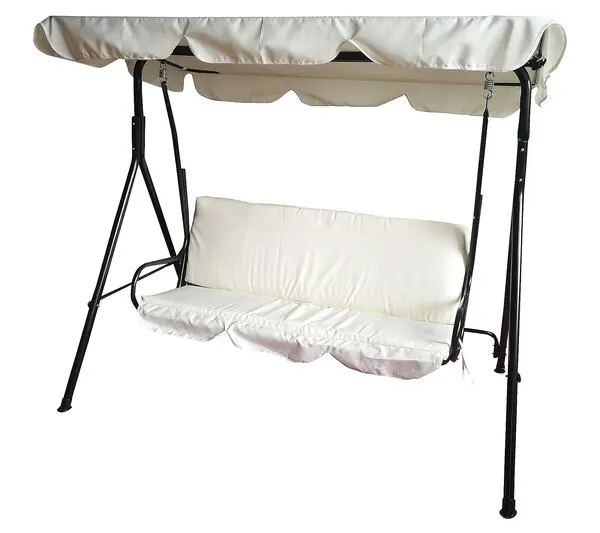 NORTHLIGHT 3-seater Outdoor Patio Swing W/adjus Able Canopy - One-color