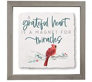 SINCERE SURROUNDINGS 10' Grateful Heart Floatin G Frame Art - One-color