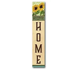 COURTSIDE MARKET Sunflower Welcome Home 7' X 40 Porch Sign - One-color