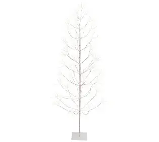 GERSON INTERNATIONAL 72-inch Tall White Birch Tree With Led Lights B Gerson Co - One-color