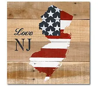 COURTSIDE MARKET Love New Jersey 16' X 16' Canv As - One-color