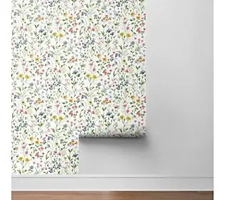 NEXTWALL Wildflowers Peel And Stick Wallpaper