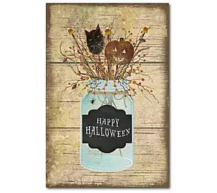 COURTSIDE MARKET Halloween Jar 12x18 Canvas Wal L Art - One-color