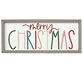 SINCERE SURROUNDINGS 24' Merry Christmas Colorf Ul Farmhouse - One-color