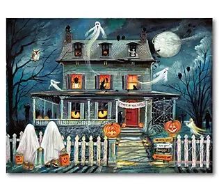 COURTSIDE MARKET Haunted House I 16x20 Canvas W All Art - One-color