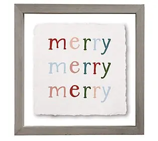 SINCERE SURROUNDINGS 10' Merry Colorful Floatin G Frame Art - One-color