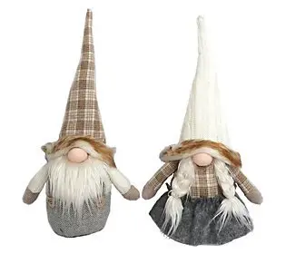 SANTA'S WORKSHOP 16.5' Country Gnomes, Set Of 2 - One-color
