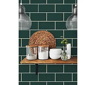 NEXTWALL Retro Subway Tile Peel And Stick Wallp Aper