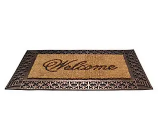 NORTHLIGHT Coir Rectangular 'welcome' Doormat 2 X 35