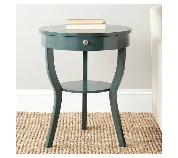 SAFAVIEH Kendra Round Pedestal End Table With D Awer