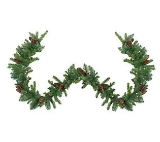 NORTHLIGHT Prelit Pinecone Garland