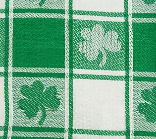 DESIGN IMPORTS 52' X 52' Shamrock Woven Check T Ablecloth
