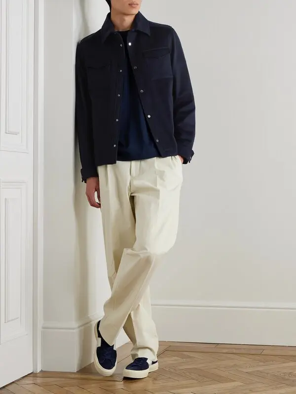 Herno Wool And Cashmere-blend Shirt Jacket
