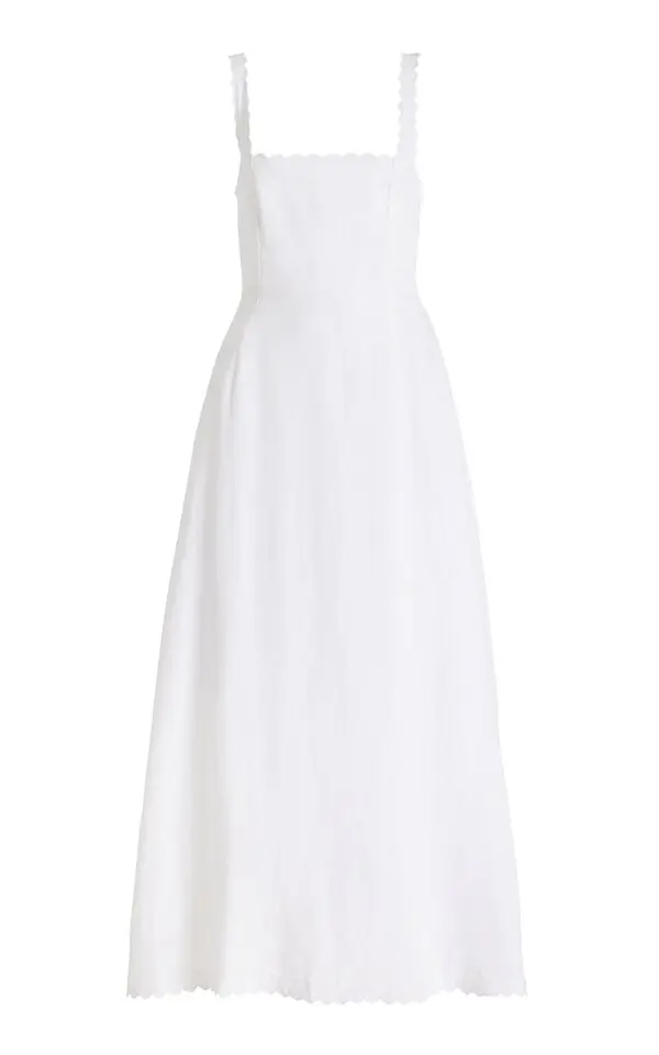 Posse Exclusive Jewel Linen Maxi Dress - Ivory | Editorialist