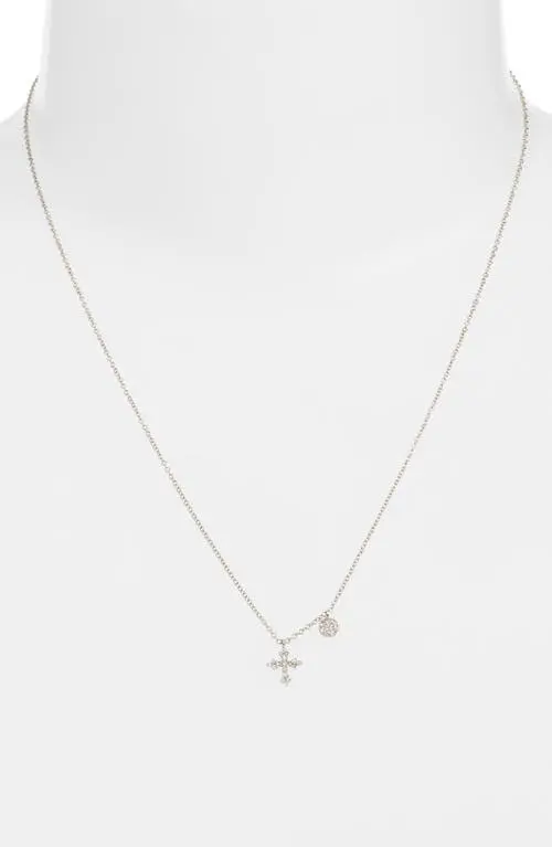 Meira T Diamond Cross Pendant Necklace