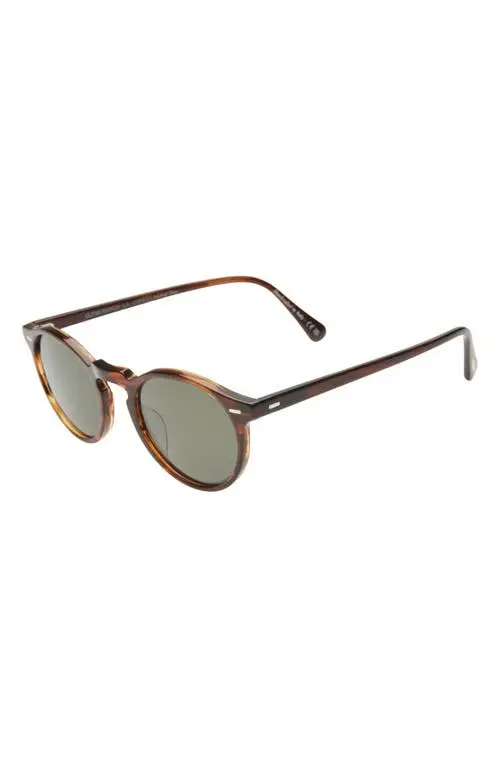 Oliver Spencer 50mm Gregory Peck Polarized Sunglasses - Dark Tortoise