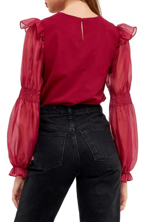English Factory Puff Sleeve Blouse