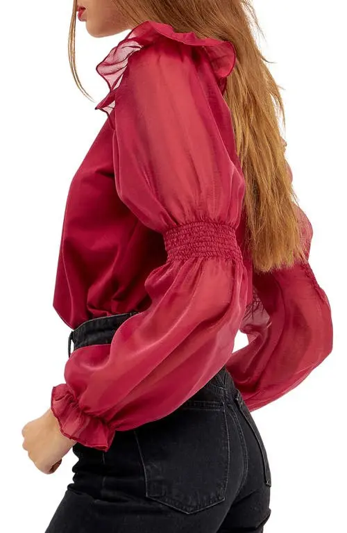 English Factory Puff Sleeve Blouse