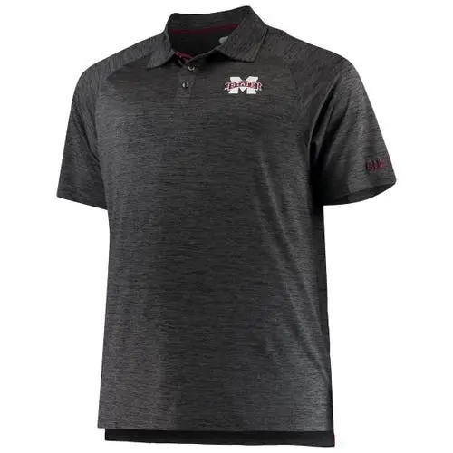 COLOSSEUM Mississippi State Bulldogs Big & Tall Down Swing Polo - Black