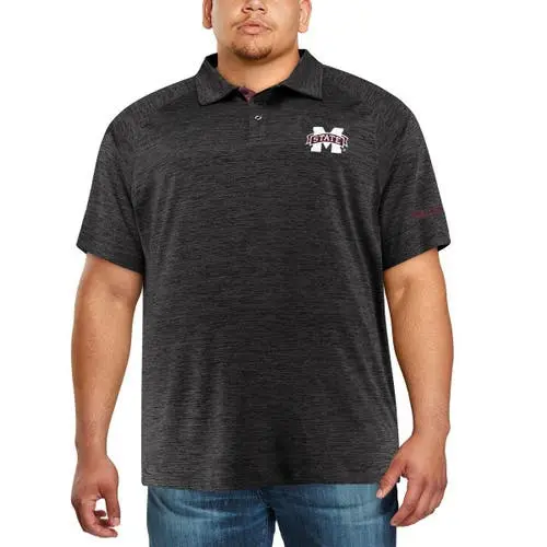 COLOSSEUM Mississippi State Bulldogs Big & Tall Down Swing Polo - Black