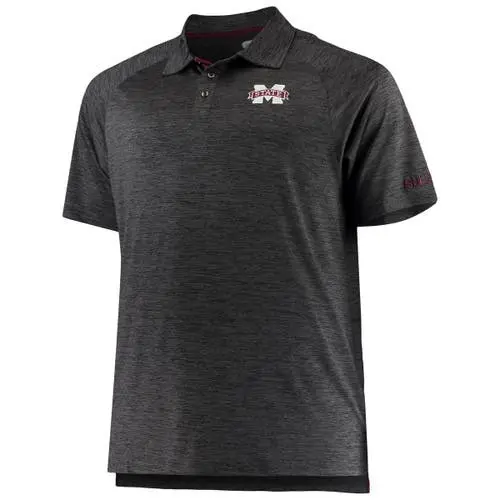 COLOSSEUM Mississippi State Bulldogs Big & Tall Down Swing Polo - Black