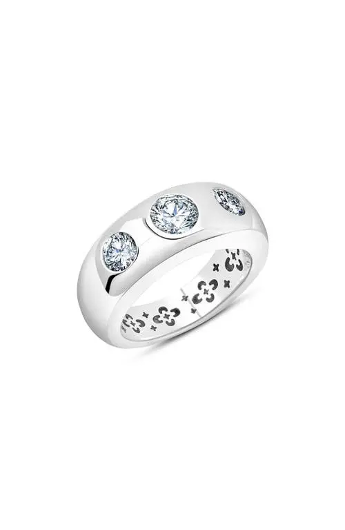 CRISLU Flush Set Cubic Zirconia Ring