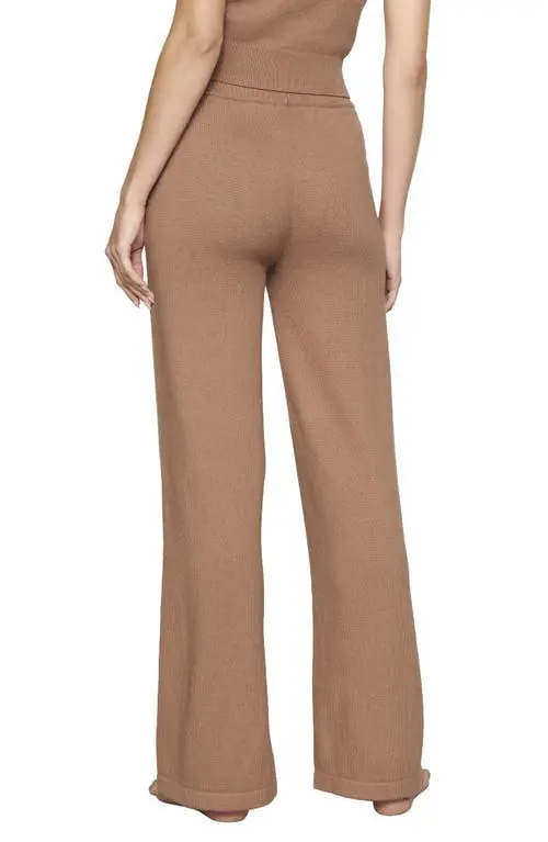 Eberjey Wide Leg Lounge Sweater Pants - Hazelnut