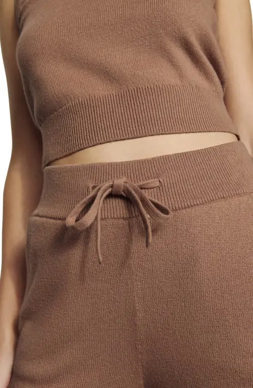 Eberjey Wide Leg Lounge Sweater Pants - Hazelnut