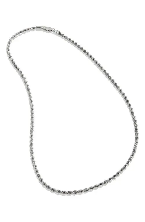 SAVVY CIE JEWELS Sterling Rope Chain Necklace - Silver